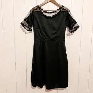 Fashion Mia | Dresses | Fashion Mia Black With Daisy Lace Detailing ...